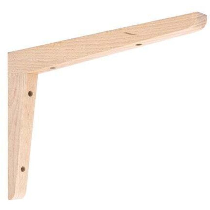 Console équerre en hêtre brut à visser, H.200x300mm.