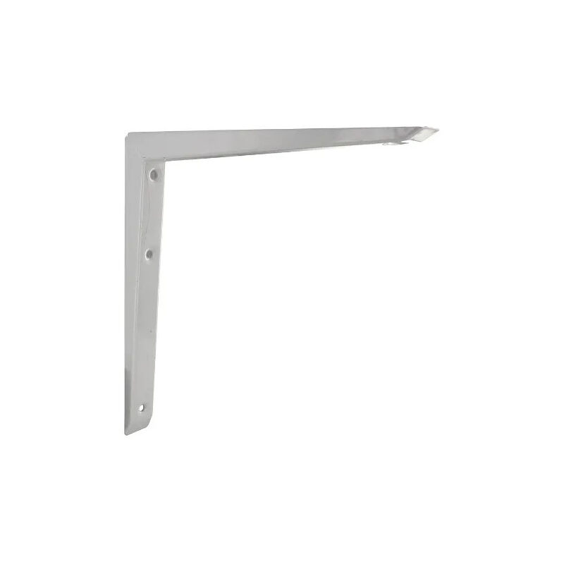 Console équerre carrée en acier et époxy blanc, 300x300mm.