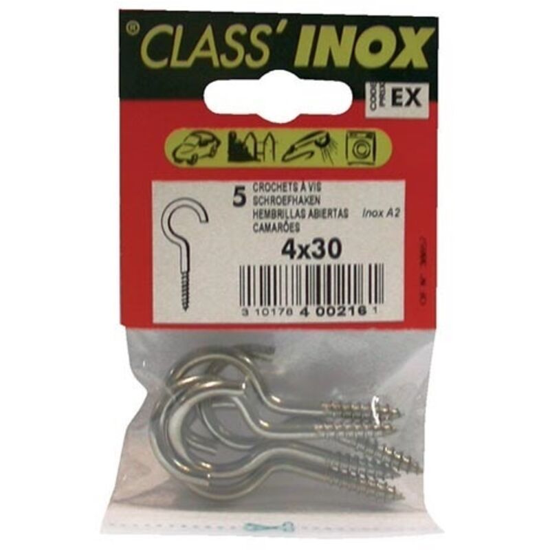 VYNEX - Crochet inox A2 3x16 sc x7