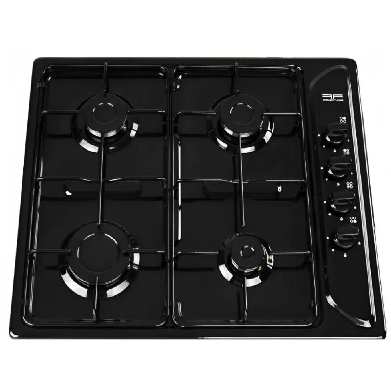 Table de cuisson à gaz encastrable 4 foyers – Design noir moderne ...