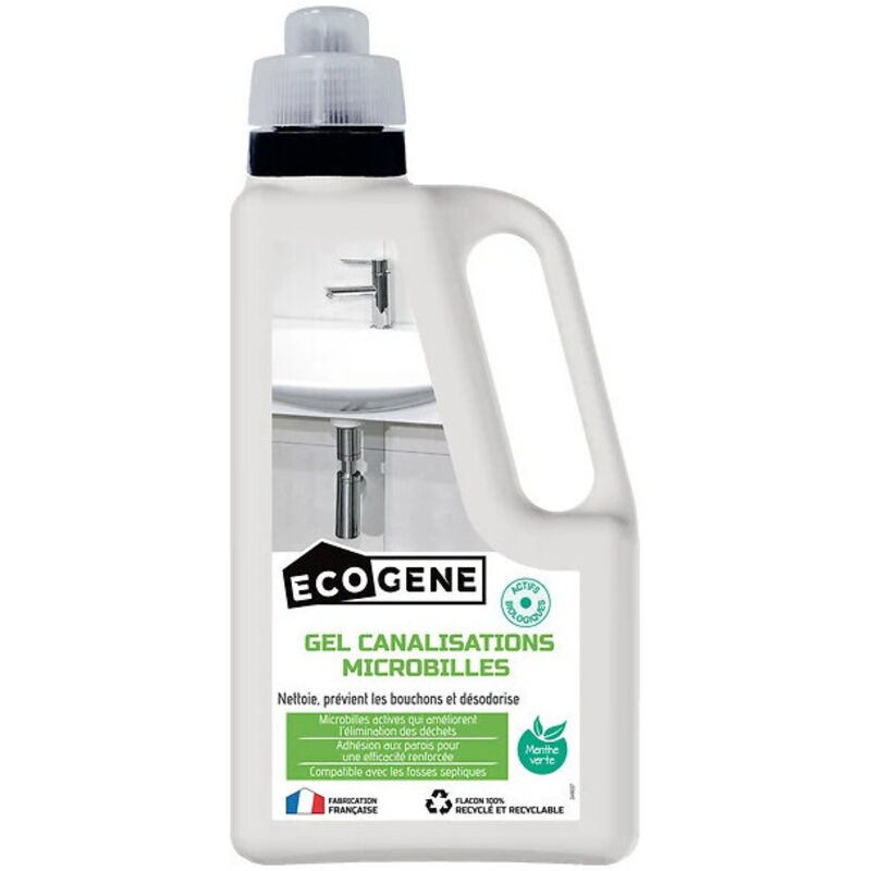 Gel entretien canalisations microbilles 1L ECOGENE