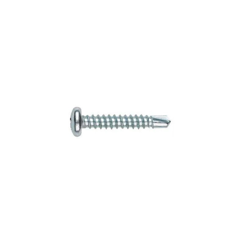 Vis auto perceuse à tête bombée acier zingué 4.2x38mm, 20 pièces.