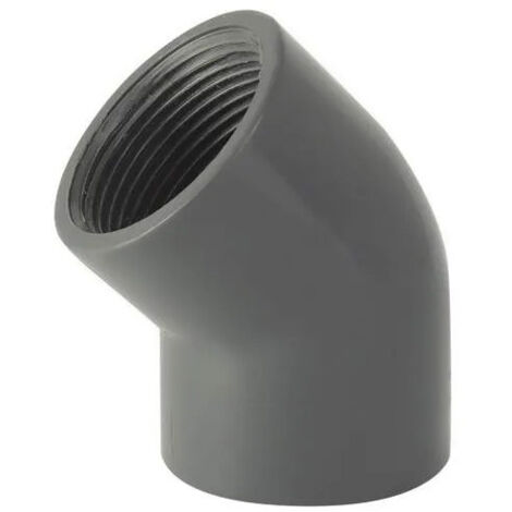 Coude 45° PVC pression taraudé femelle/femelle 26x34 (1").
