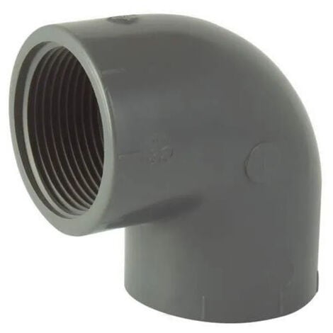 Coude 90° PVC pression taraudé femelle/femelle 12x17 (3/8").