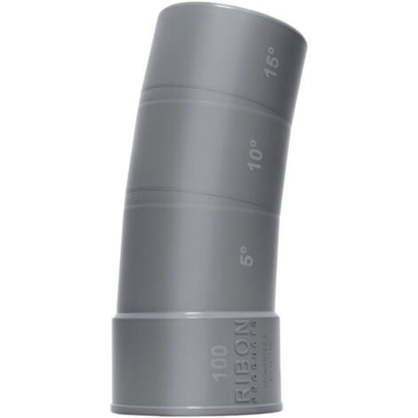 Coude PVC 100 mm multi-angles 5°/10°/15° sécable mâle femelle