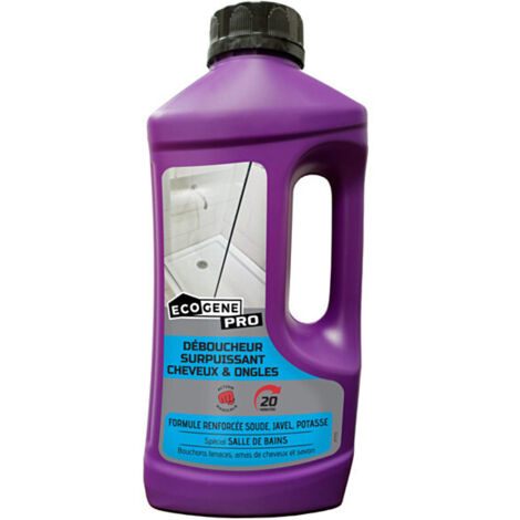 Déboucheur surpuissant cheveux et ongles ECOGENE PRO 1L