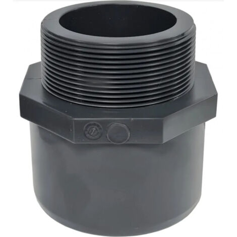 Embout PVC pression à visser 80x90, à coller femelle 90 mâle 110 mm