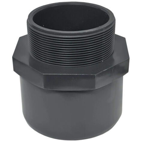 Embout PVC pression à visser 66x76, à coller femelle 63 mâle 75 mm