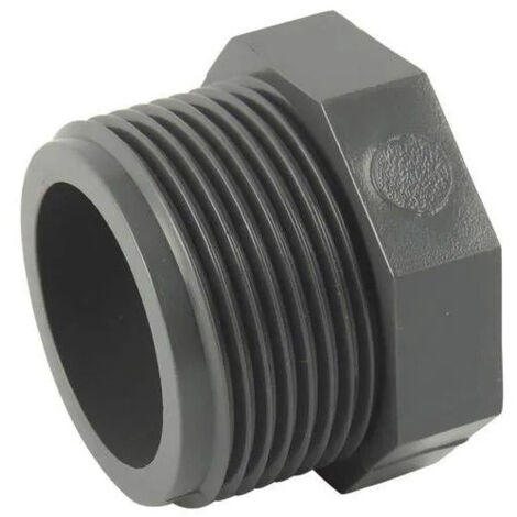 Bouchon mâle pvc pression 33x42 (1"1/4).