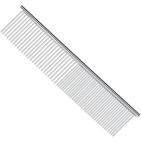 Pet Steel Grooming Tool Poodle Finishing Butter Comb 7 1/2-inch L ...