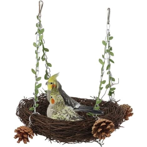 Natural Rattan Nest Small Medium Large Bird Swing for Parrot Parakeet ...