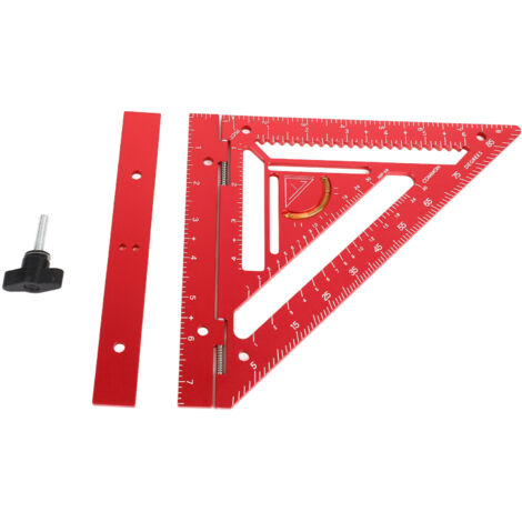Rafter Square Tool Aluminum Alloy Triangular Ruler Protractor Carpenter ...