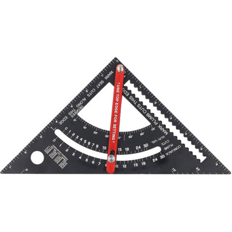 7in Carpenter Square Aluminum Alloy 70° Adjustable Combination Square ...