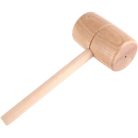 Wooden Mallet Round Head Lightweight Solid Beech Wood Hammer for ...