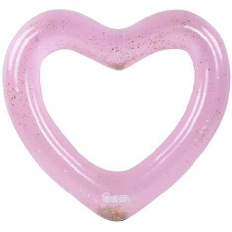 Glitter Swimming Pool Float Inflatable Heart Pool Float Heart Swimming ...