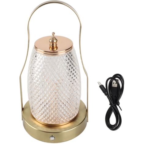 Cordless Lantern 3 Color Temp Stepless Dimming Rechargeable Retro LED ...