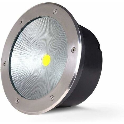 GROOFOO 7W LED Round Outdoor Recessed Buried Stainless Steel Rust Lamp ...