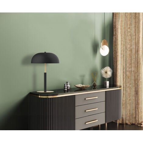 Lampe design, Lampe de table CINDY LT Noir en Metal, Aluminor