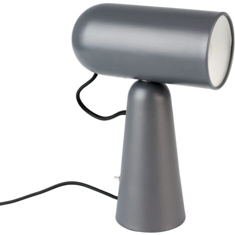 Lampe design, Lampe de table Nico Gris en Metal, BOITE A DESIGN