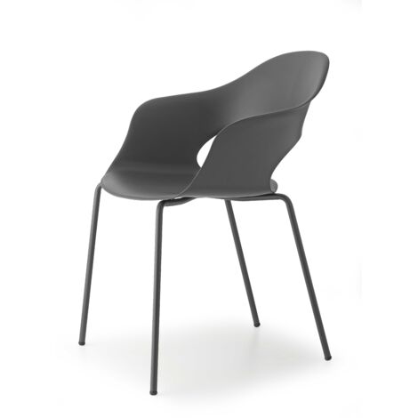 Chaise design ecologique en plastique recycle Lady B par Scab noir ...