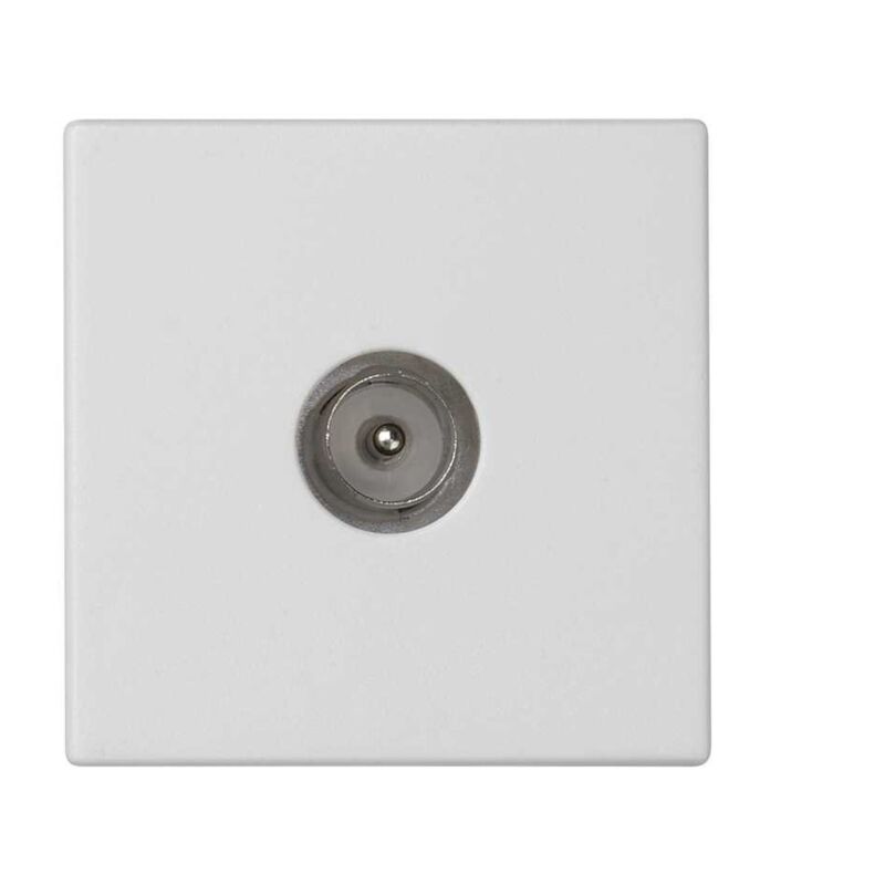 K45-Platte mit 1 TV-Anschlussdose, Schneeweiß - SIMON