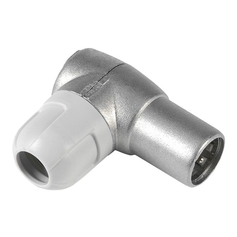 Conector antena tv acodado blindado macho cei Ø9,5mm televes