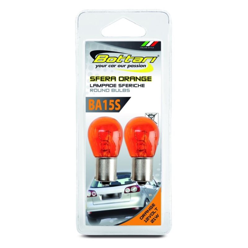 Lampara auto 12v-21w luz intermitencia naranja ba15s