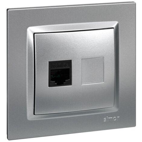 Base ethernet rj45 empotrar alum serie 10 simon