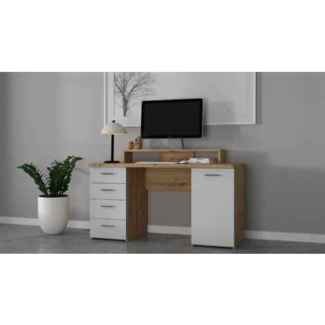 Computerschreibtisch Artisan Eiche grau 145 cm - NET - Die Möbelfundgrube