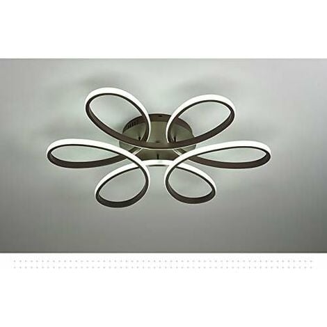COMELY Modern LED Ceiling Light Cool White, Creative Flower Shape Black ...