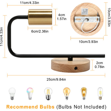 COMELY Set of 2 Indoor Wall Lights, Retro Industrial Style, Metal ...