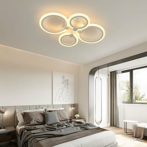 COMELY Modern LED Ceiling Light - Creative 4 Heads 34W Ceiling Lamp ...