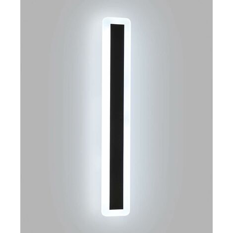 COMELY LED Wall Lights, Modern Wall Lighting Lamp 22W 6000K, 60CM Black Aluminum LED Lamp ...