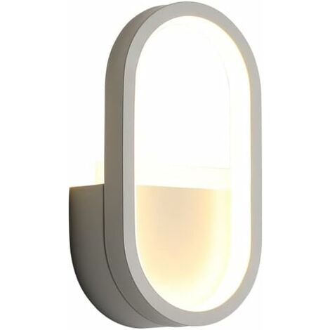 COMELY Modern LED Wall Light, 14W Dimmable Wall Lamp, White Oval Indoor ...
