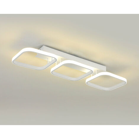 COMELY 40W LED Ceiling Light - 3 Squares in Acrylic Aluminum, Modern ...