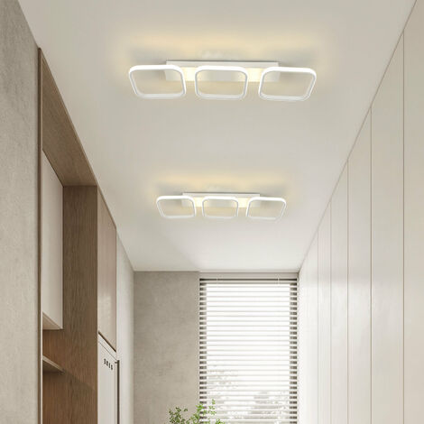 COMELY 40W LED Ceiling Light - 3 Squares in Acrylic Aluminum, Modern ...