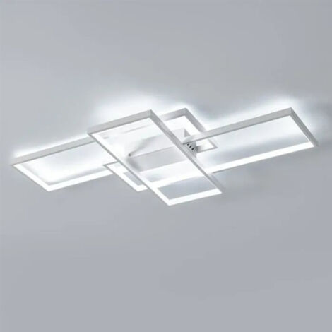 LED Ceiling Light Bedroom SquareWhite Neutral Style Rectangular LED Semi-Flush Ceiling Light ...