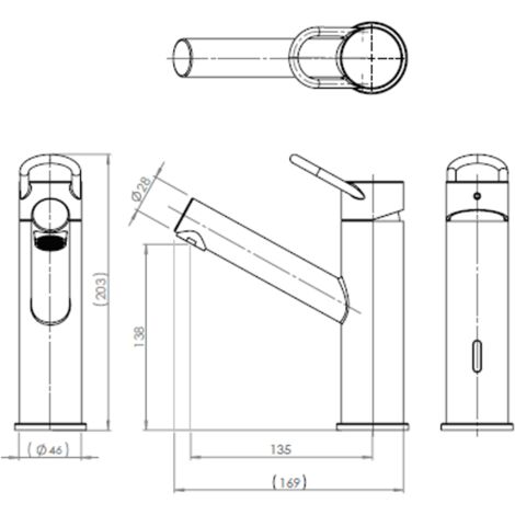 Mitigeur lavabo chromé HANDY C018-Cr AWA