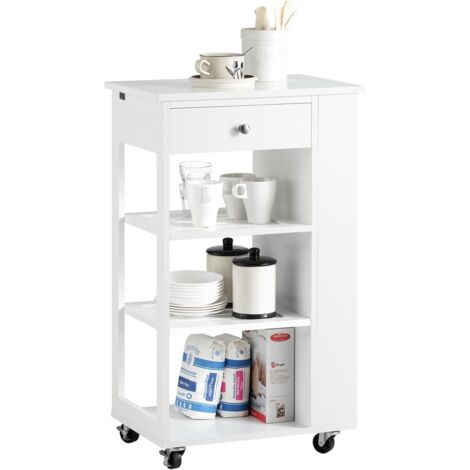 SoBuy Kitchen Trolley Storage Kitchen Cart,FKW12-II-W
