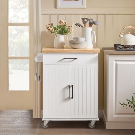 SoBuy Kitchen Cabinet Cupboard Trolley Mobile,FKW119-WN