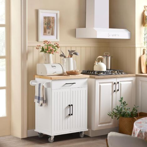 SoBuy Kitchen Cabinet Cupboard Trolley Mobile,FKW119-WN