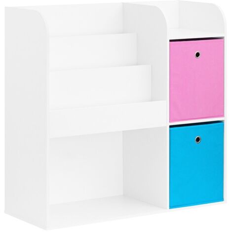 SoBuy Children Kids Bookcase Toy Shelf Storage Display Shelf with 2 ...