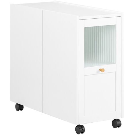 SoBuy Mobile Side Cabinet Storage Cabinet End Table,FBT150-W