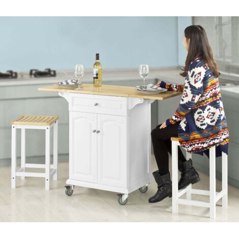 SoBuy Elegant Kitchen Trolley Kitchen Island Kitchen Cabinet with ...