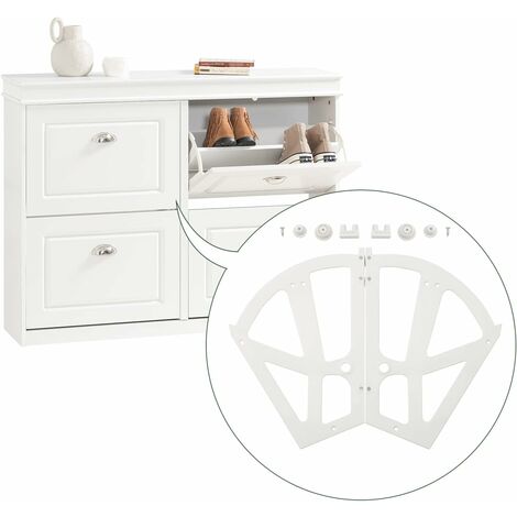 SoBuy 2 Pieces Plastic Hinges for Shoe Cabinet, Hollowed Two Layers ...