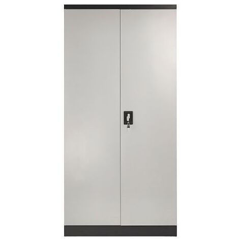 Black/Grey Stainless Steel Filing cabinet with 4 shelves- 2 Doors ...