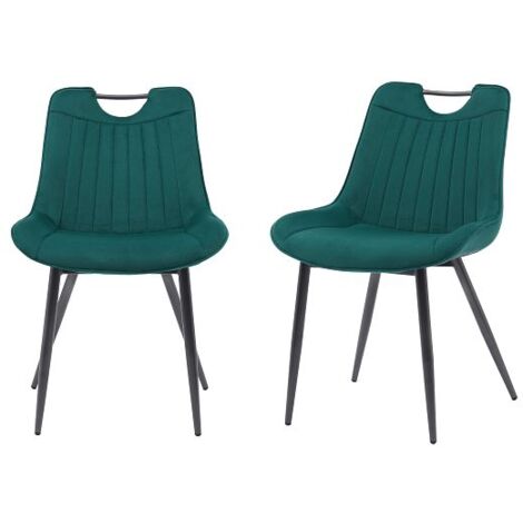 Green MMT Furniture Designs Ltd Nigella Dining Chairs Set of 2, Velvet ...