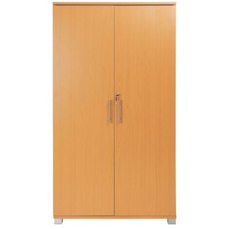 Beech wooden Filing cabinet with 3 shelves - 2 Door Lockable Filing ...