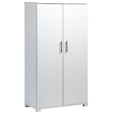 White wooden Filing cabinet with 3 shelves - 2 Door Lockable Filing ...
