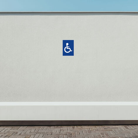 Sticker autocollant "HANDICAPÉ - PMR" format A5